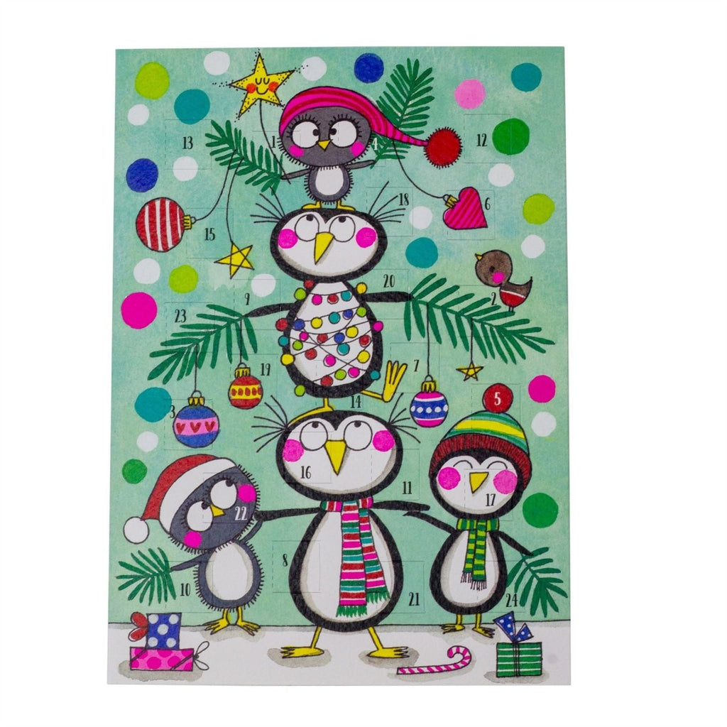 Penguin Christmas Tree - Christmas Advent Calendar Greetings Card & En ...