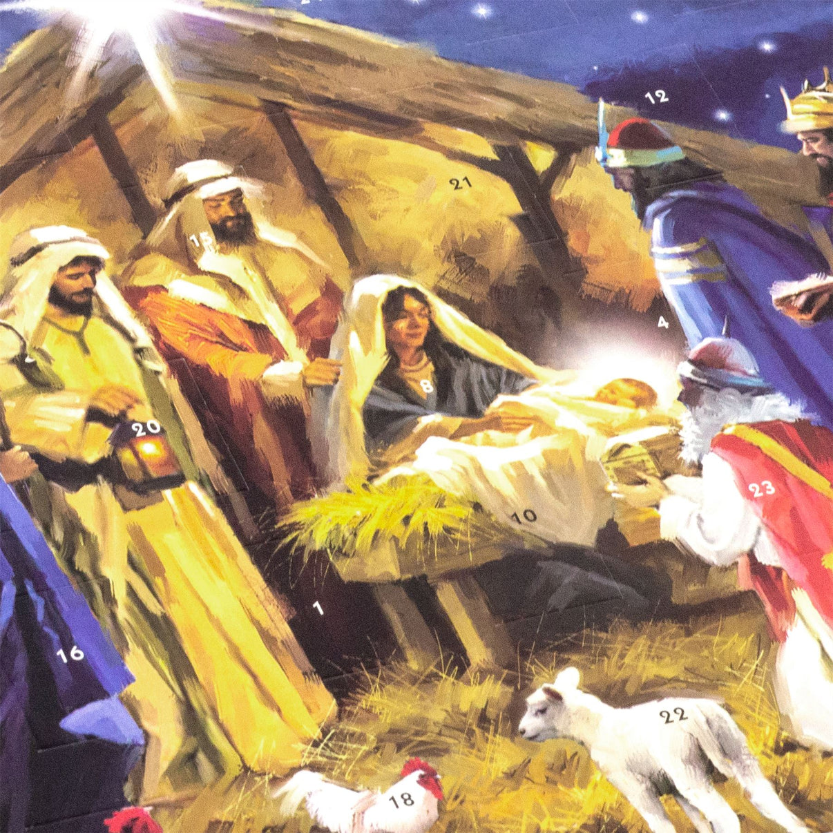 Traditional Christmas Advent Calendar Nativity Scene | Picture Advent ...