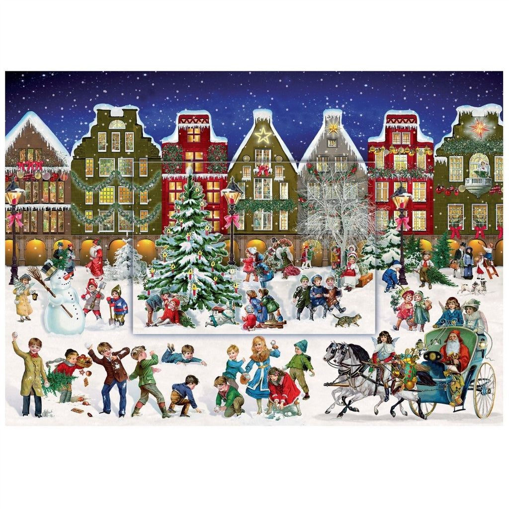 3D Lenticular Winter Town Advent Calendar | Traditional Christmas Adve ...