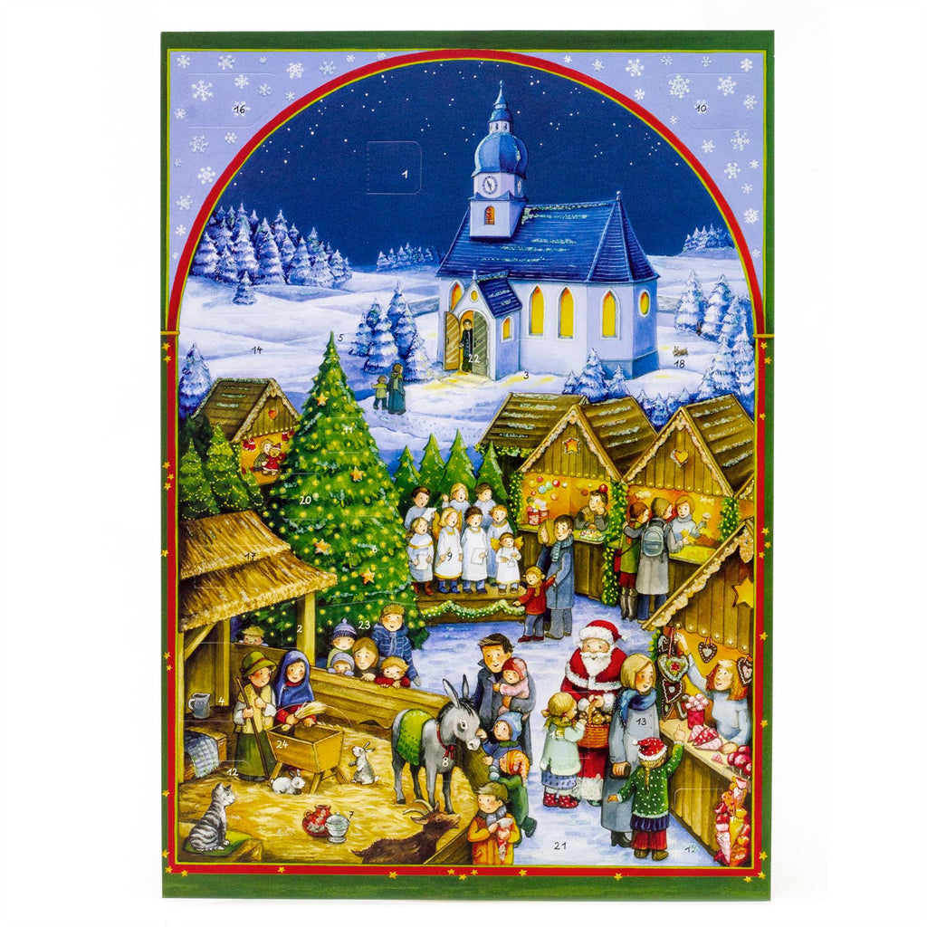 Christmas Advent Calendar Church Christmas Market | Picture Advent Cal ...