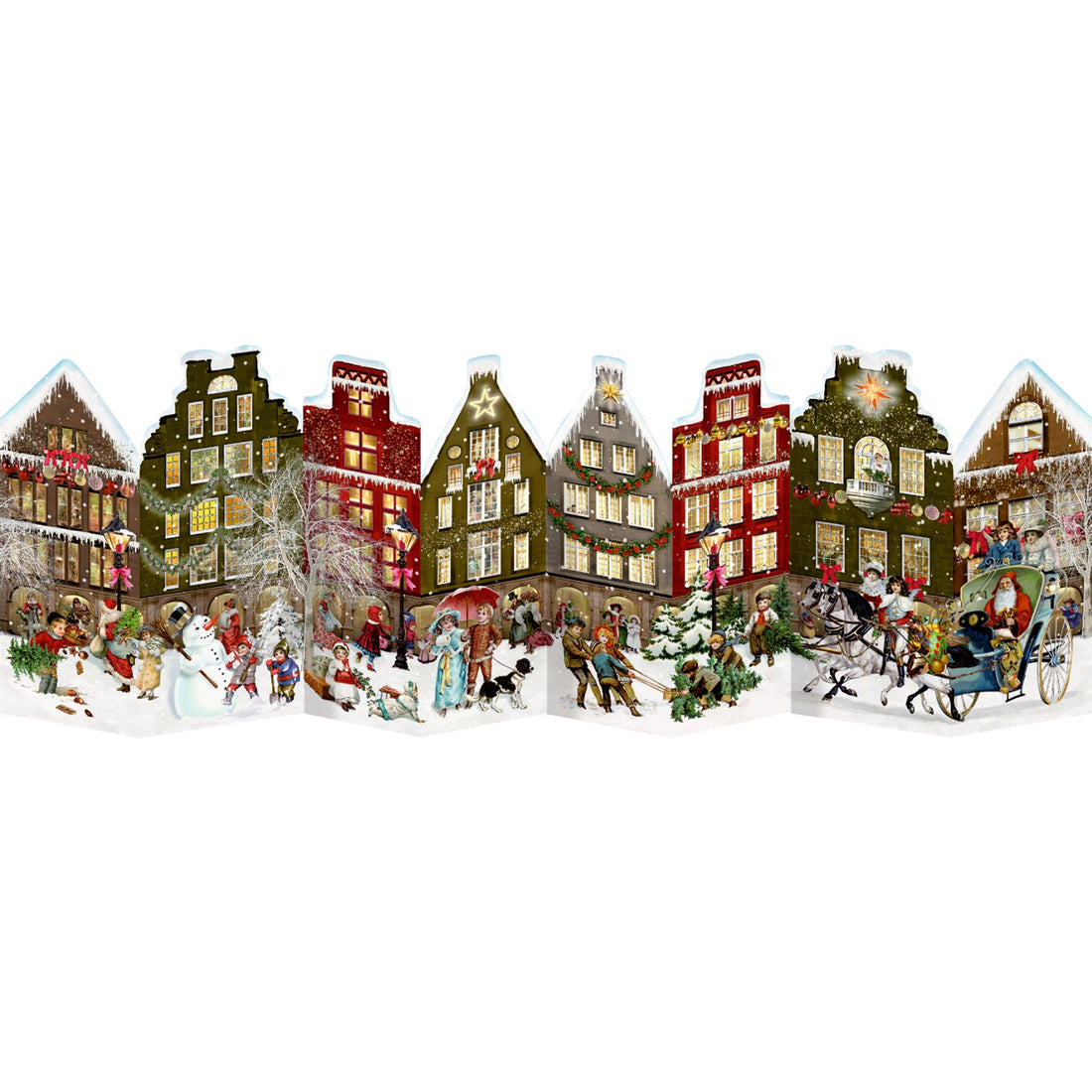 Deluxe Traditional Stand Up Card Advent Calendar Extra Large - Nostalg ...