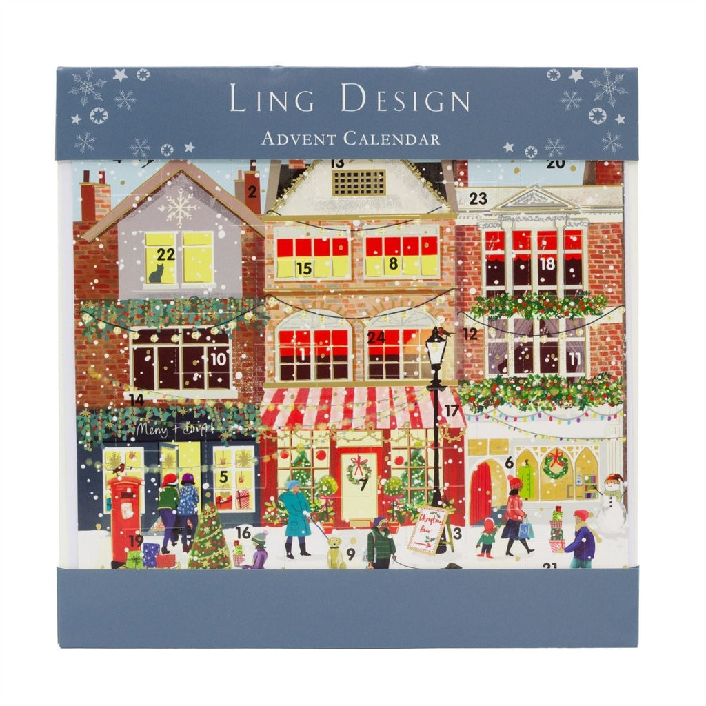 Festive Street Christmas Advent Calendar | Traditional Picture Advent ...