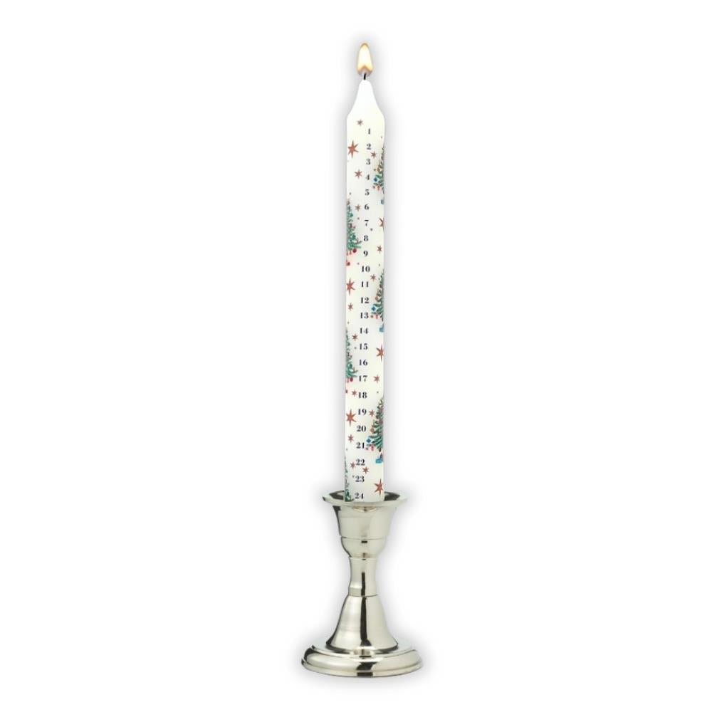 Nostalgic Christmas Tree Advent Candle | Festive Numbered Countdown Ca ...