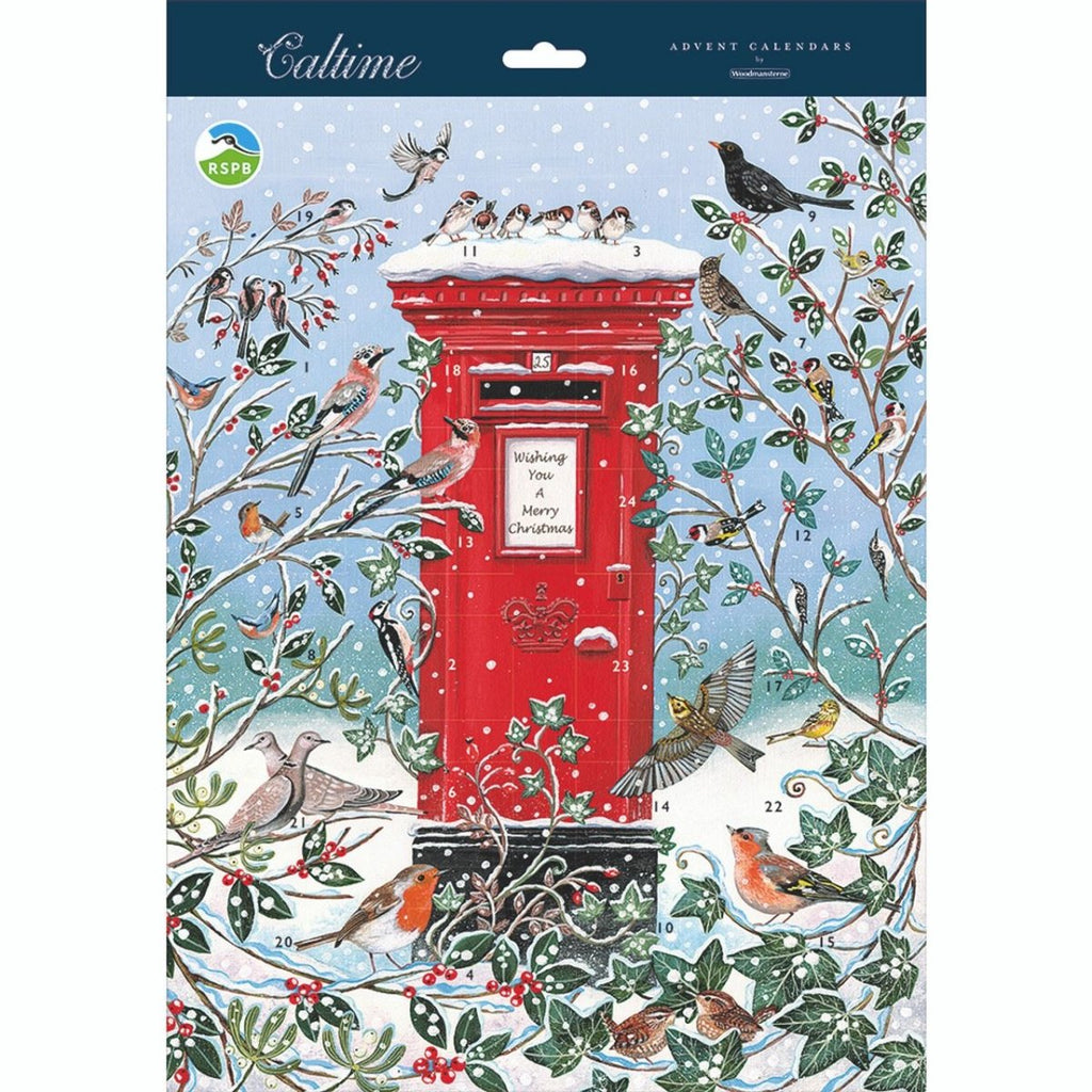 RSPB Christmas Postbox Advent Calendar | Traditional Picture Advent Ca ...